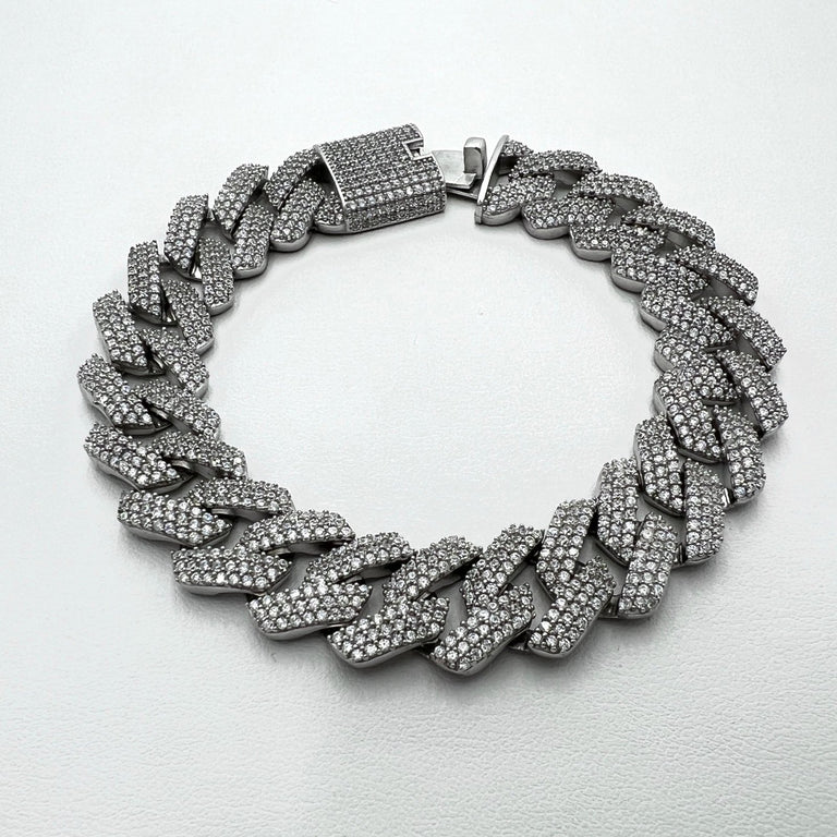 Cuban Silver Bracelet – Ice Concept Romania